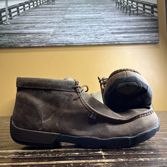 Justin Boots | Shoes | Justin Mens Driver Moc Slip Resistant Eh Steel Toe Work Boot 235 Size 3 ...